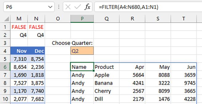 Excel: Using the Filter Function for Columns | IMA